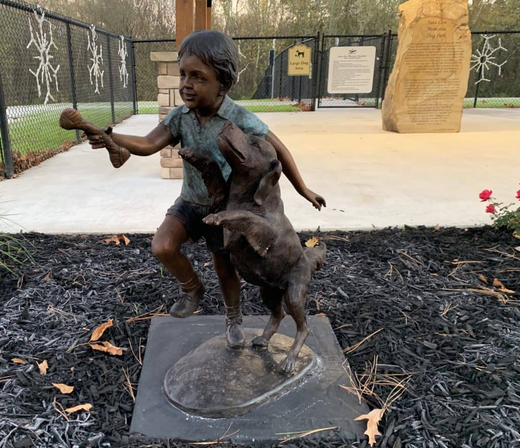 Memorial Dog Park Opens with Dedicational Bronze Statue | Randolph Rose ...