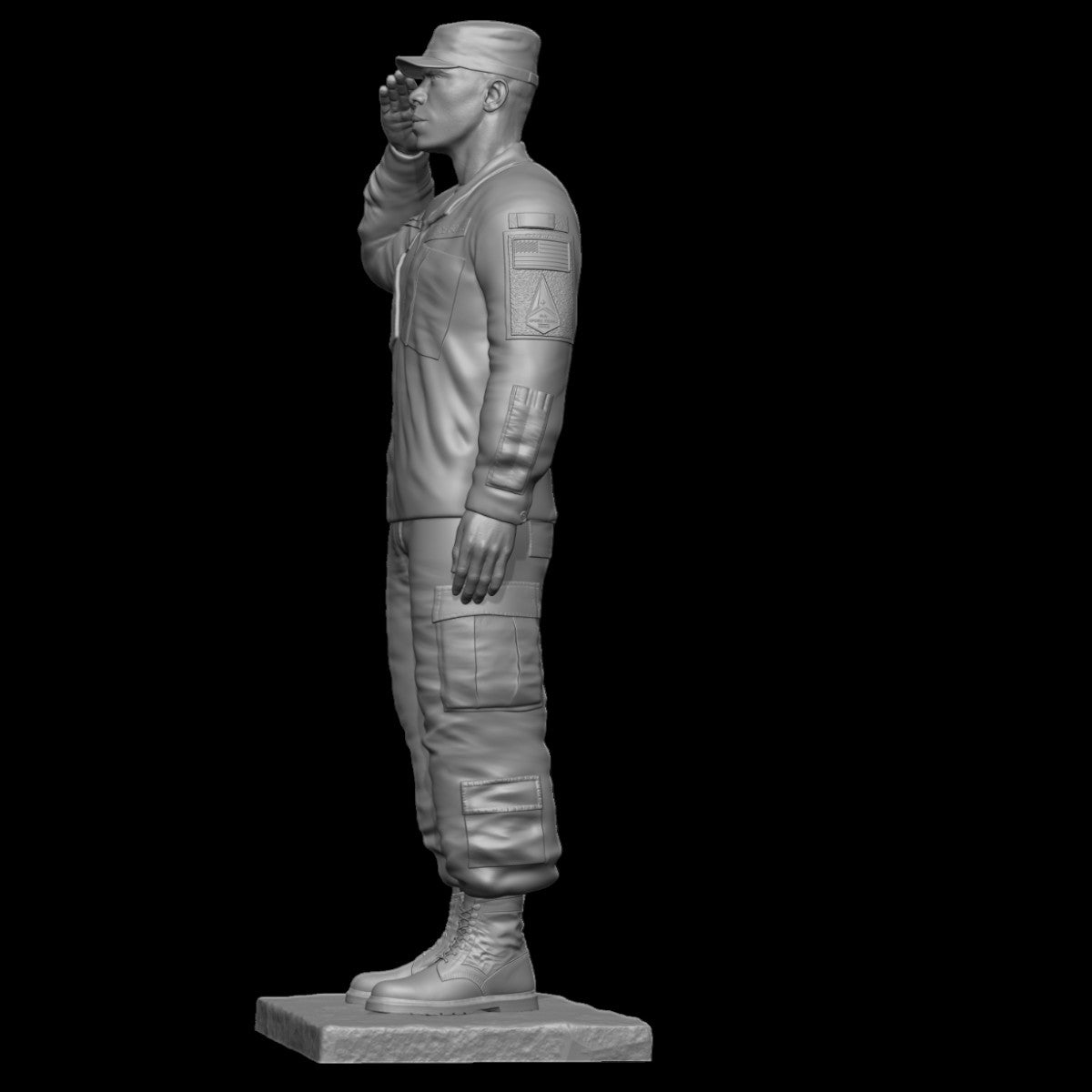 Saluting Space Force Soldier In Production | Randolph Rose Collection