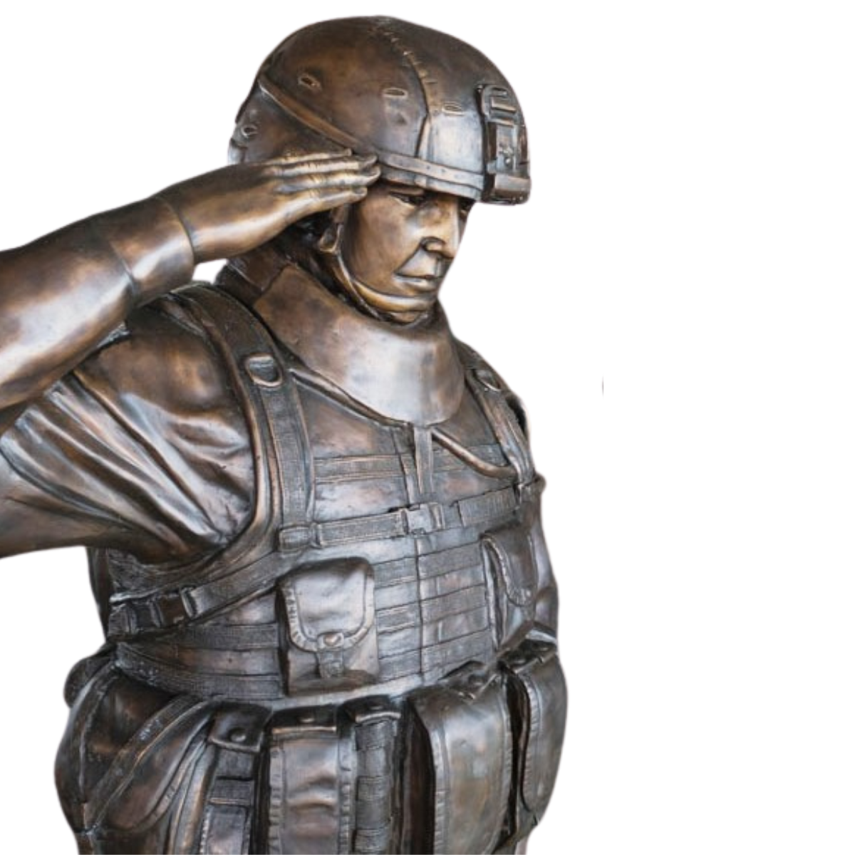 Patriotic Bronze Saluting Soldier Statue | Randolph Rose Collection