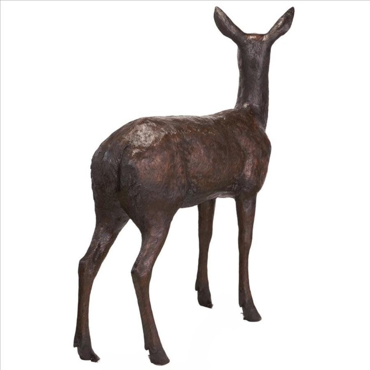 Pair of Standing Buck & Doe Bronze Deer Statues | Randolph Rose Collection