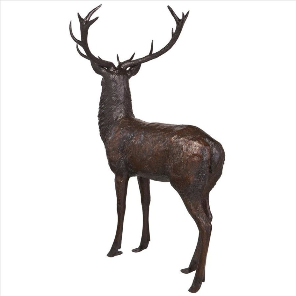 Pair of Standing Buck & Doe Bronze Deer Statues | Randolph Rose Collection