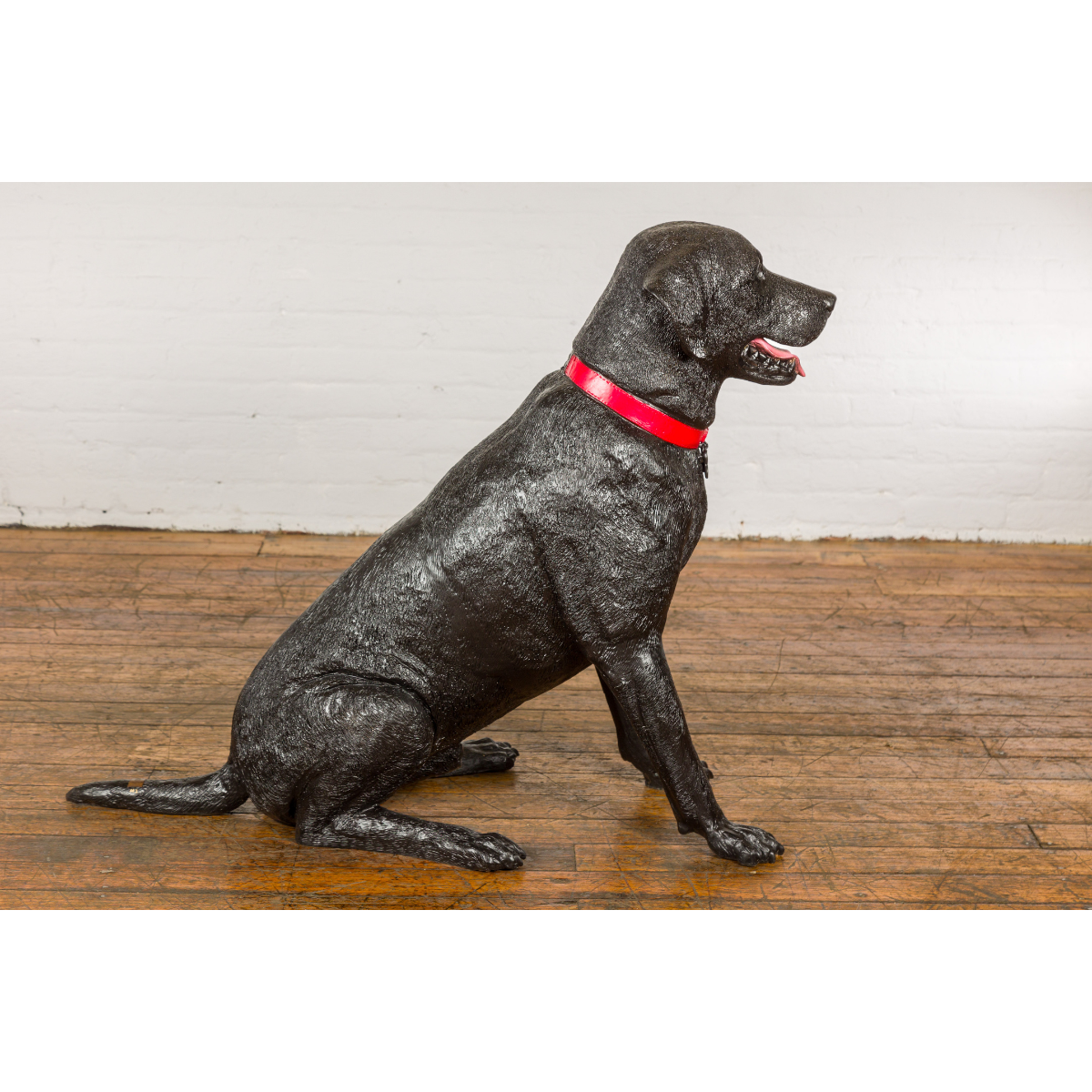Bronze Labrador Dog Statue Sitting | Randolph Rose Collection