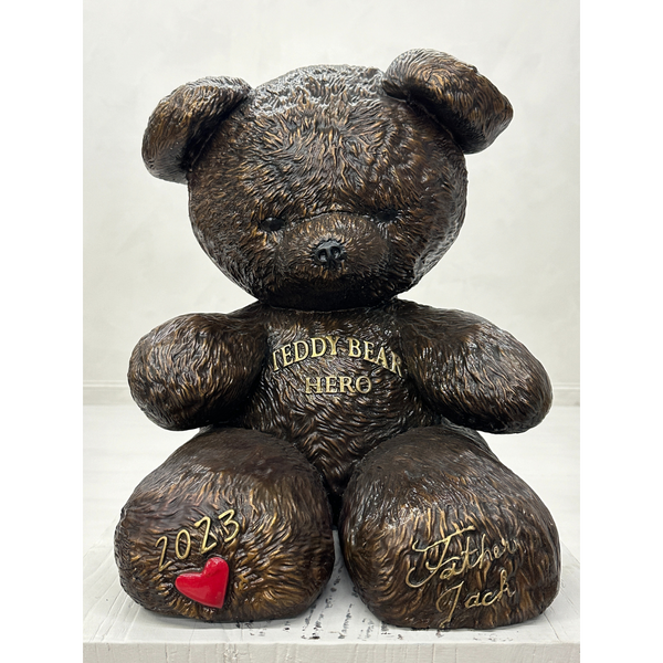 Life-size Custom Bronze Teddy Bear Statue | Randolph Rose Collection