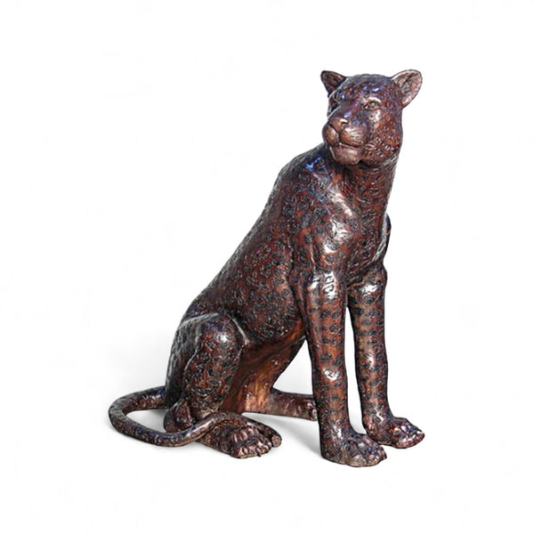 Bronze Wildcat Statue of a Sitting Cheetah | Randolph Rose Collection