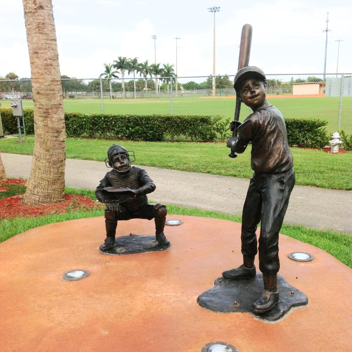 Life-size Children's Bronze Baseball Statue | Randolph Rose Collection