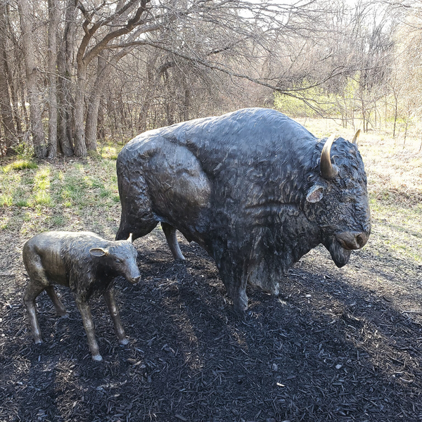 Shop This Large Bronze Buffalo Statue with Lifelike Details| Randolph ...