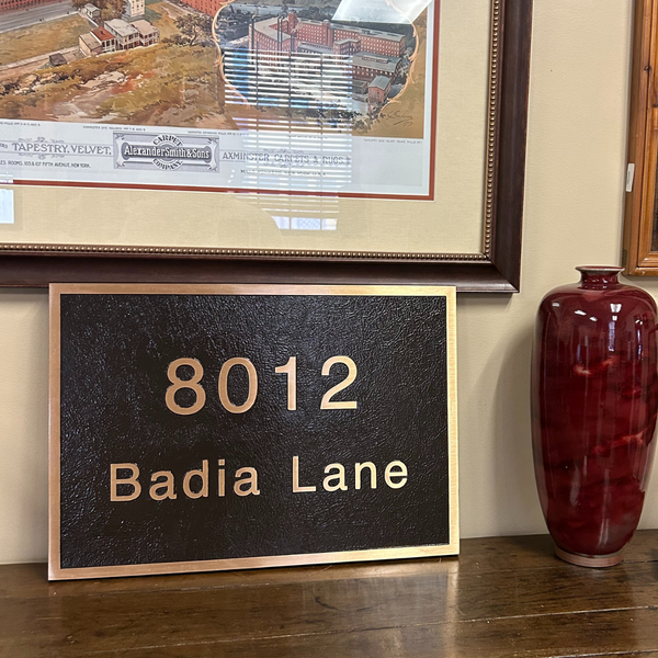 Custom Personalized Bronze Address Plaque | Randolph Rose Collection