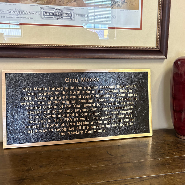 Custom Bronze Community Appreciation Plaque | Randolph Rose Collection