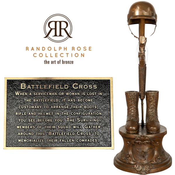 Soldier's Battlefield Cross Bronze Plaque | Randolph Rose Collection