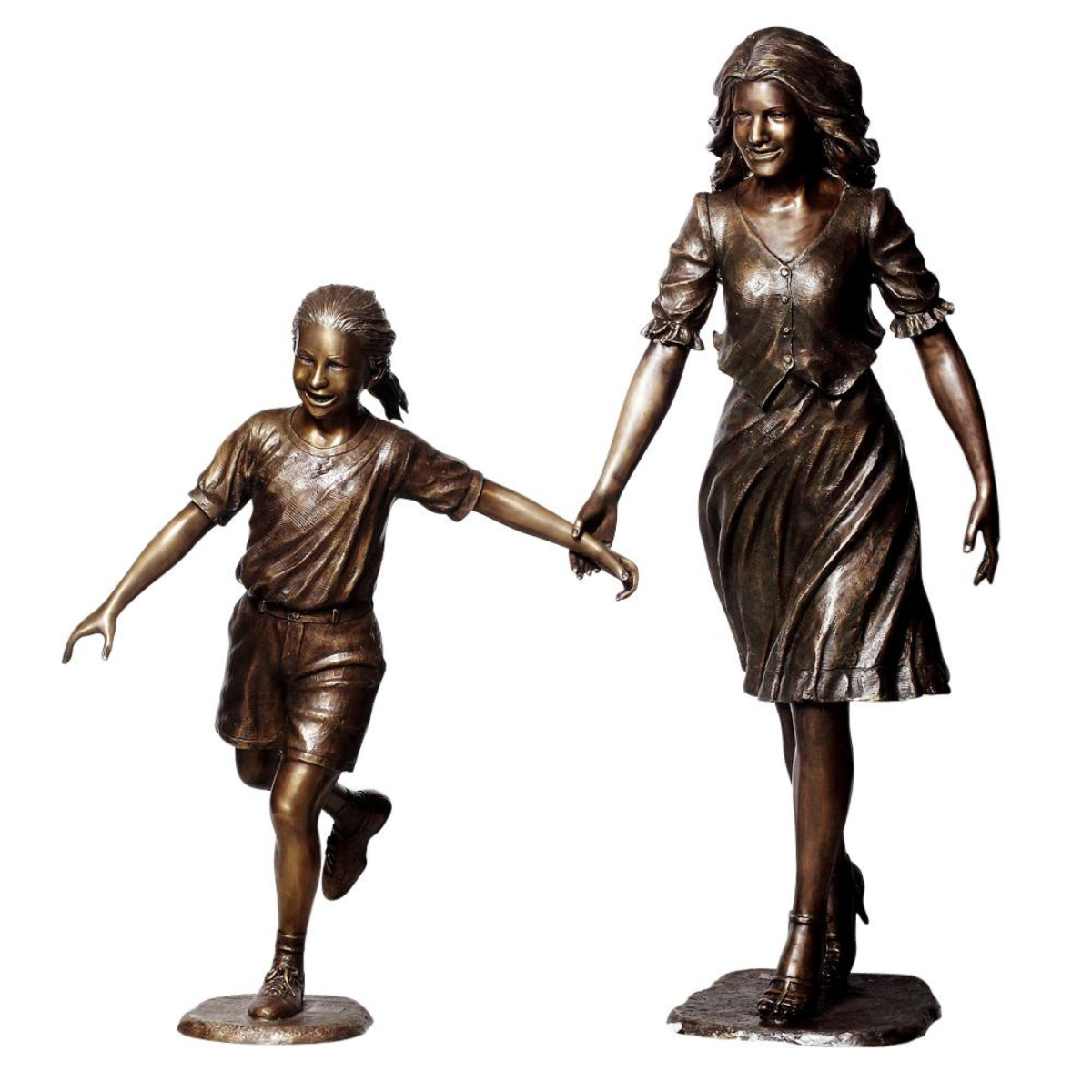 Bronze Family Statue of Mom, Dad & Kids | Randolph Rose Collection
