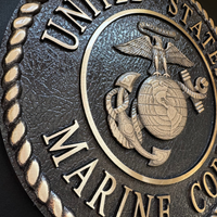 Patriotic Bronze Marine Corps Seal Plaque | Randolph Rose Collection