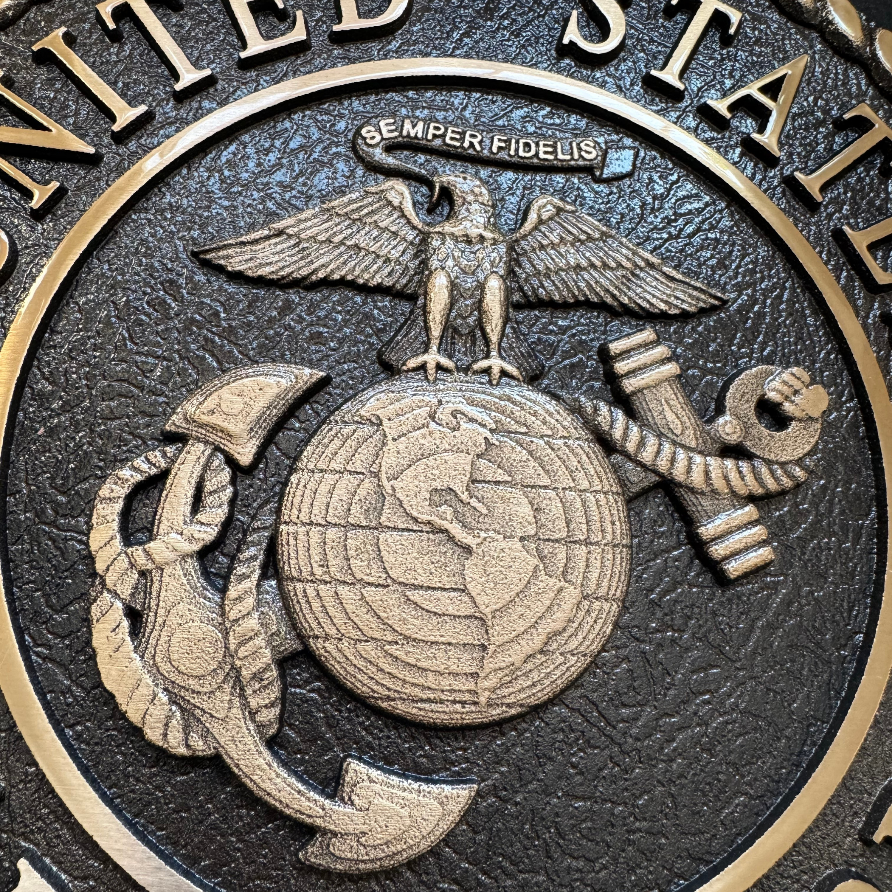 Patriotic Bronze Marine Corps Seal Plaque | Randolph Rose Collection
