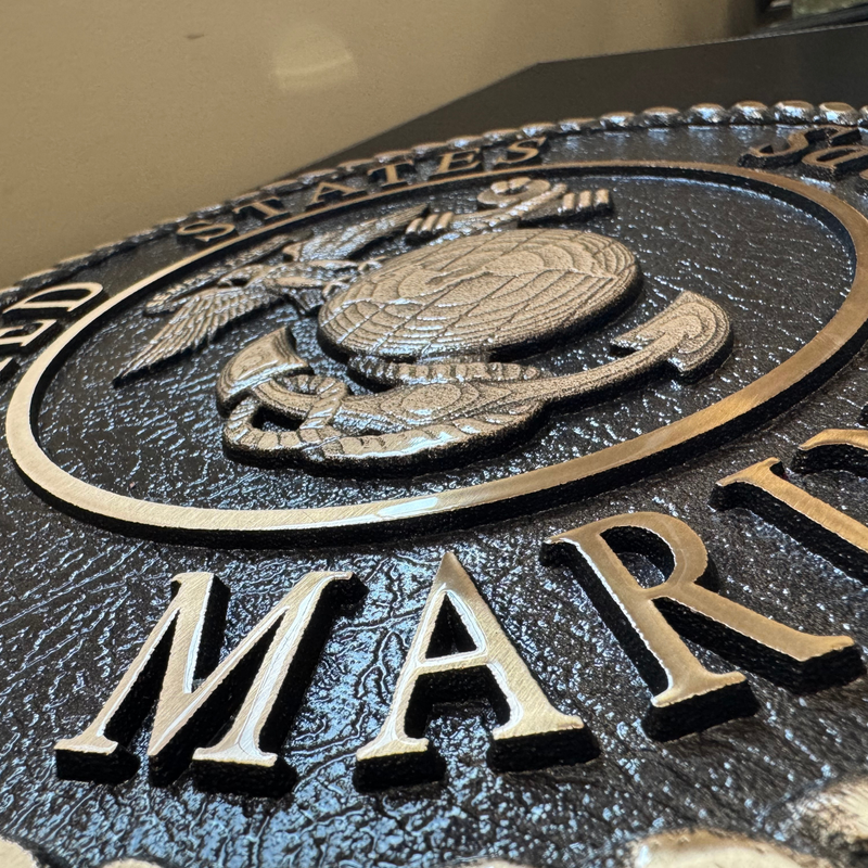 Patriotic Bronze Marine Corps Seal Plaque | Randolph Rose Collection