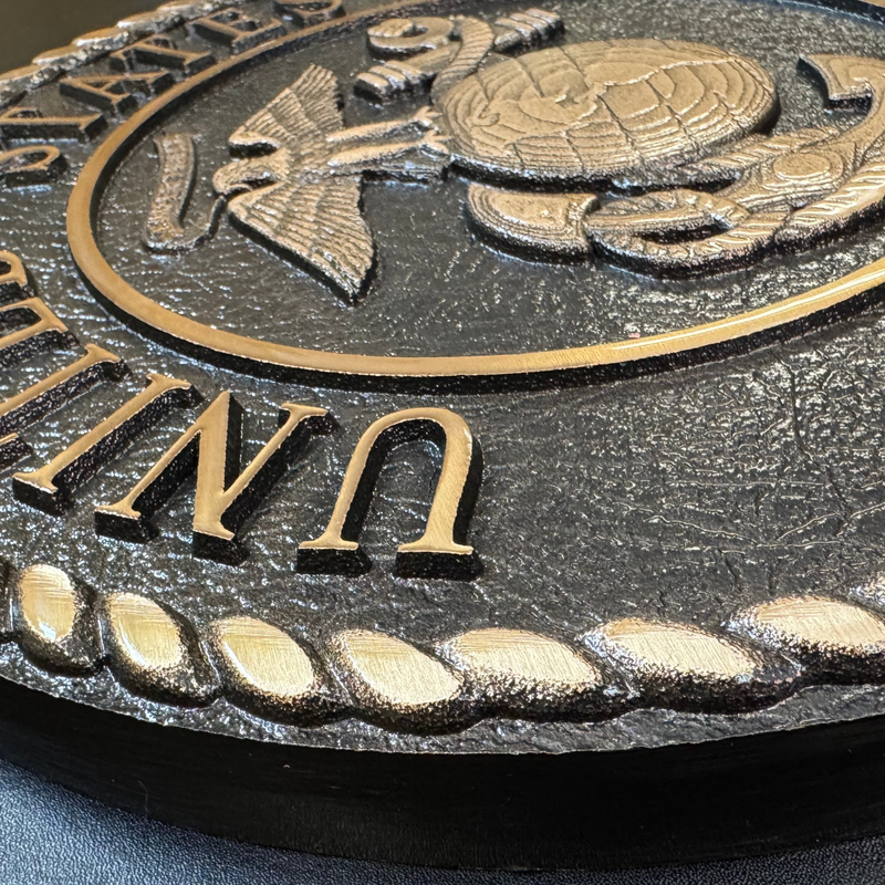 Patriotic Bronze Marine Corps Seal Plaque | Randolph Rose Collection