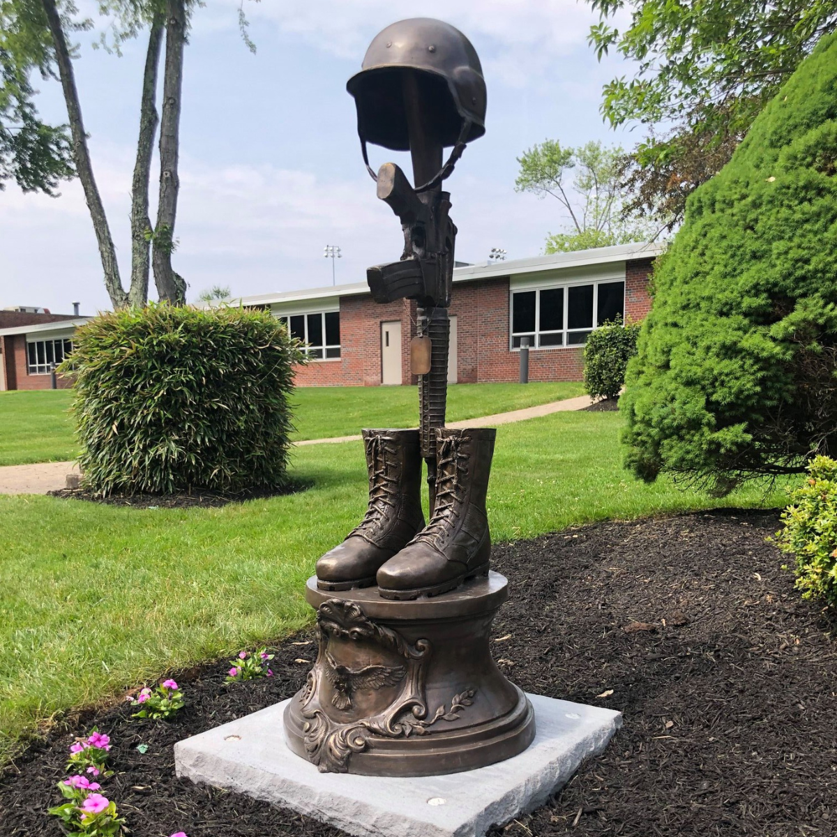 Bronze Battlefield Cross Soldier Statue | Randolph Rose Collection