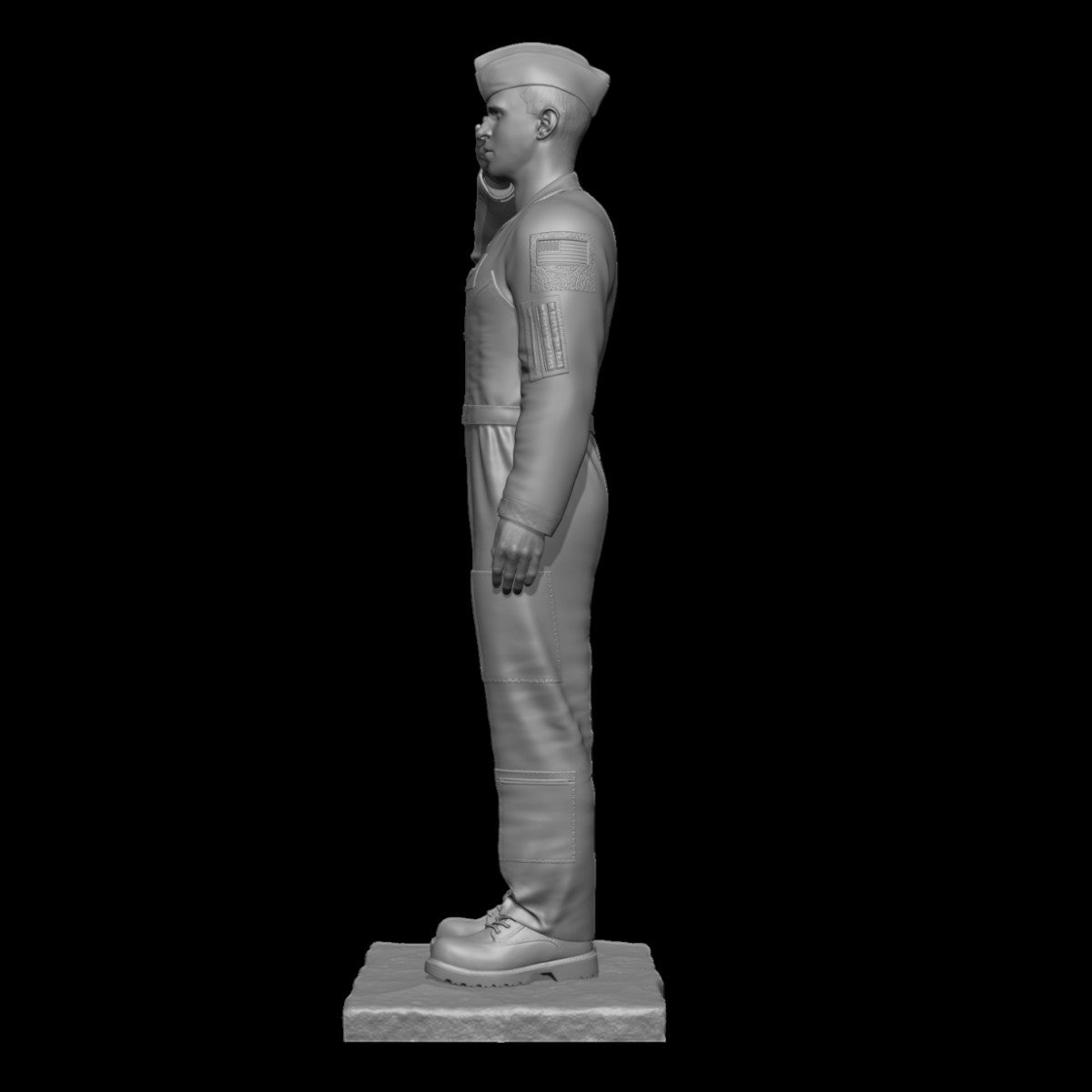 Saluting Bronze Air Force Pilot Statue | Randolph Rose Collection