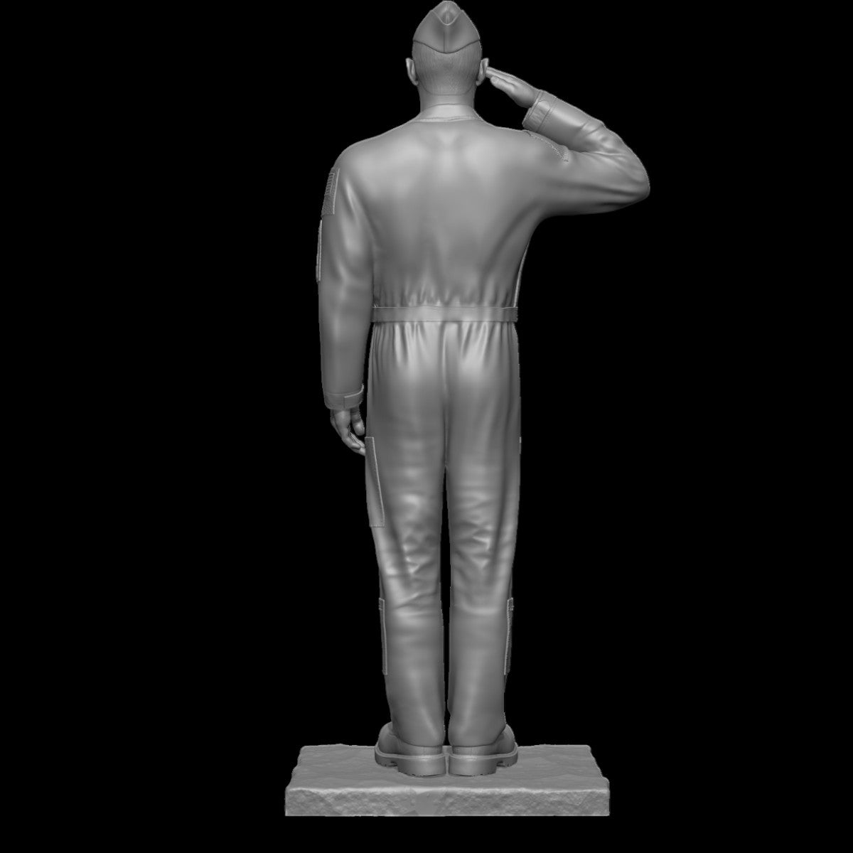 Saluting Bronze Air Force Pilot Statue | Randolph Rose Collection