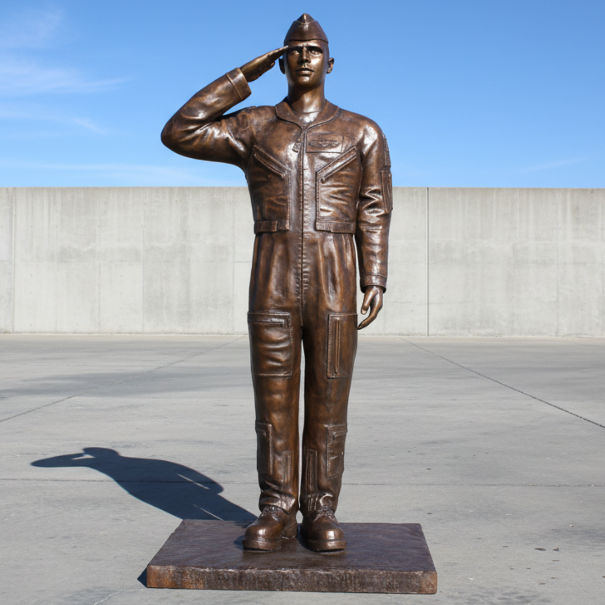 Saluting Bronze Air Force Pilot Statue | Randolph Rose Collection