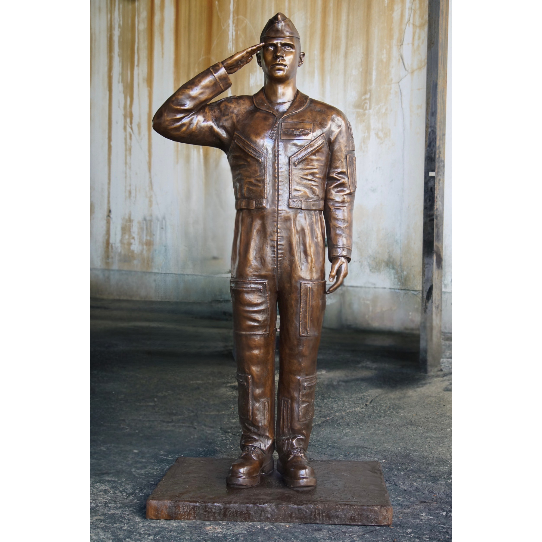 Saluting Bronze Air Force Pilot Statue | Randolph Rose Collection