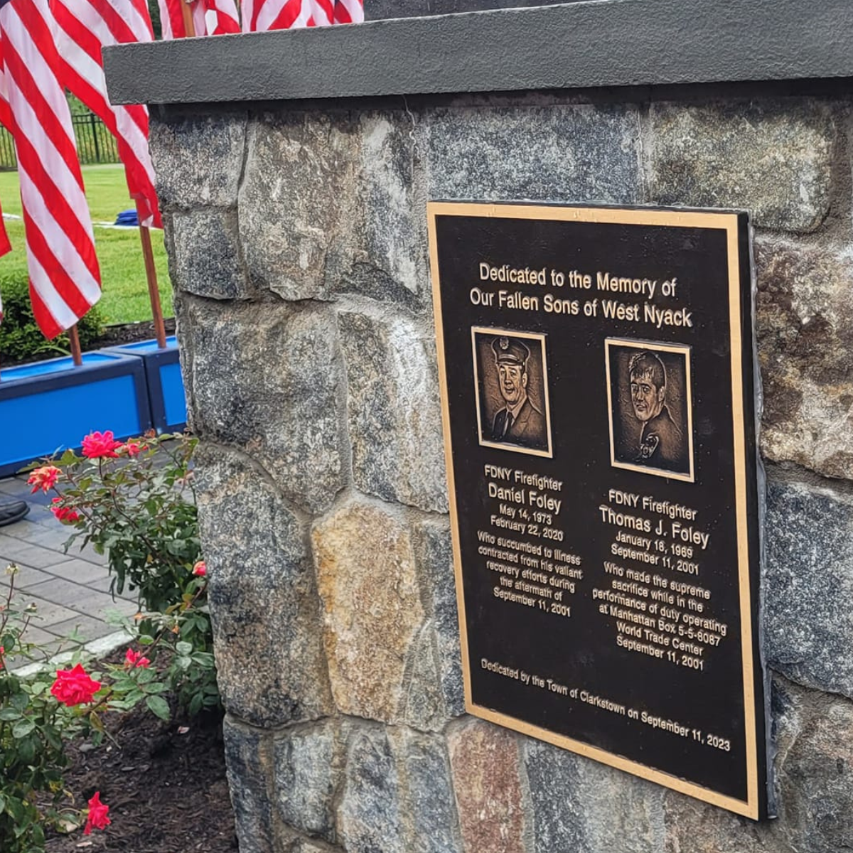 Fallen Firefighter's Bronze Memorial Plaque | Randolph Rose Collection
