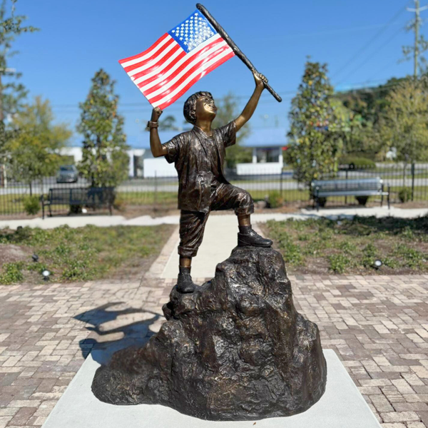 I Love My Country Custom Bronze Statue | Randolph Rose Collection