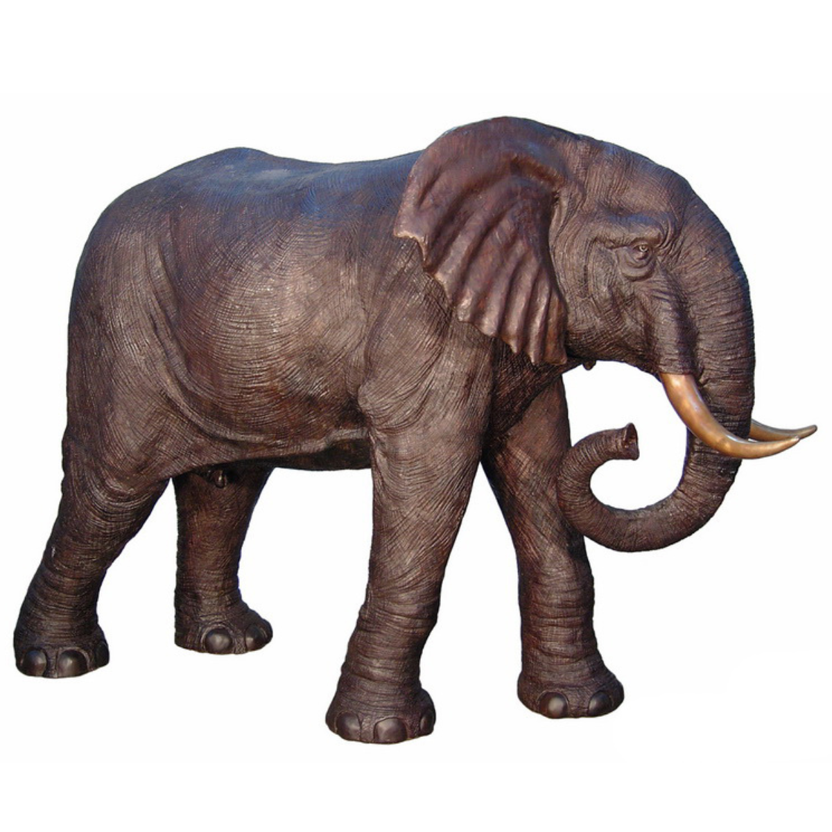 Large Tall Bronze Elephant Statue Walking | Randolph Rose Collection