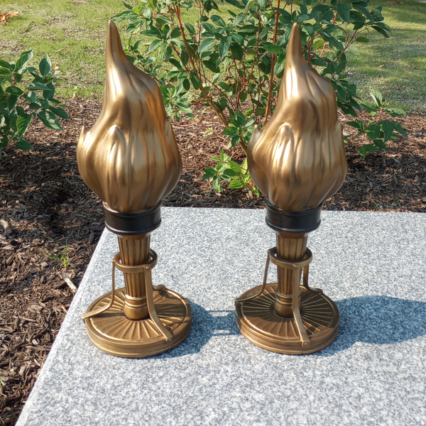 Pair of Bronze Eternal Torch Statues | Randolph Rose Collection