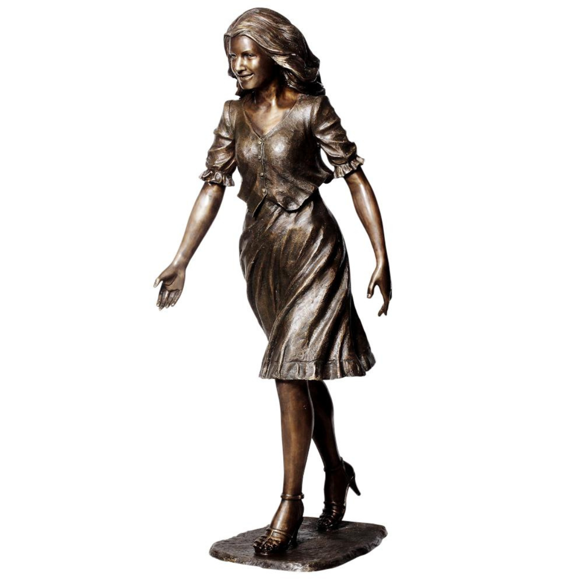 Bronze Statue of a Woman Walking | Randolph Rose Collection