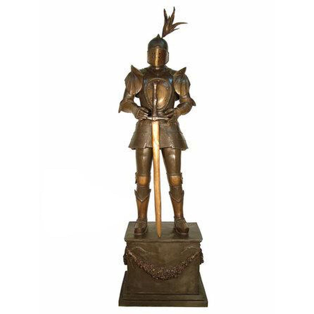 Bronze Medieval Knight Statue with Sword | Randolph Rose Collection
