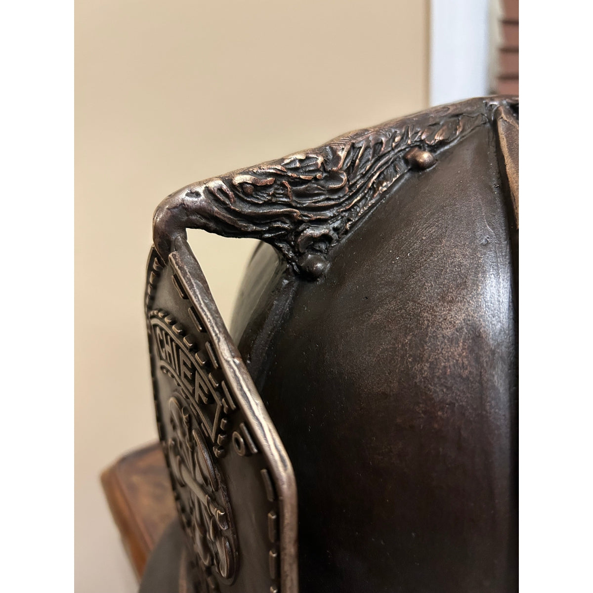 Life-size Custom Bronze Fire Chief Helmet | Randolph Rose Collection