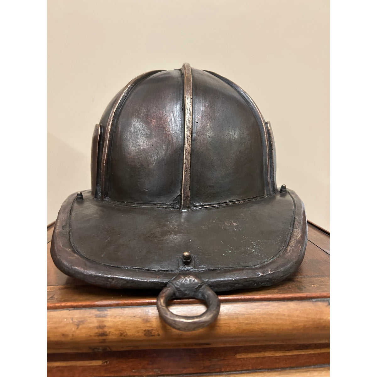 Life-size Custom Bronze Fire Chief Helmet | Randolph Rose Collection