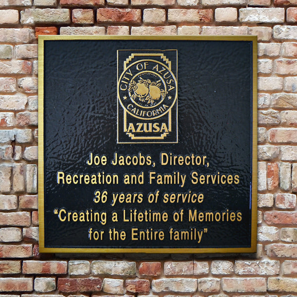 Bronze City Recognition Plaque | Randolph Rose Collection