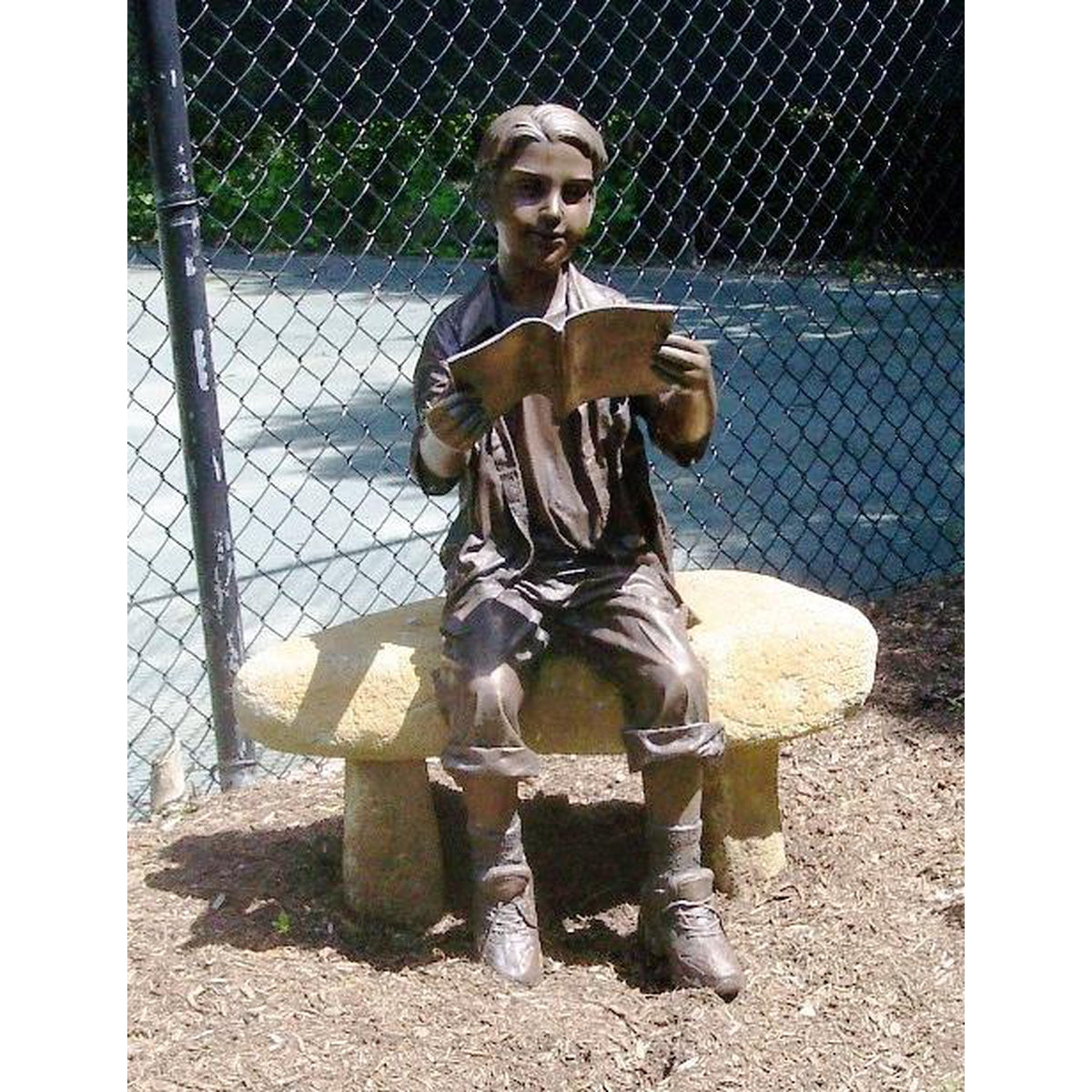 Bronze Boy Reading a Book Statue | The Randolph Rose Collection