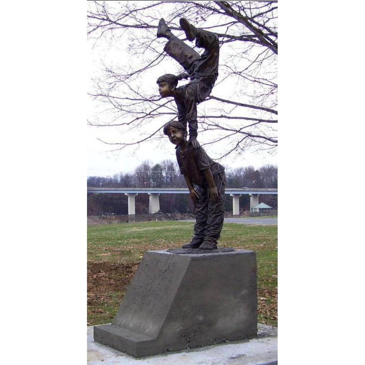 Acrobat Kids Bronze Park Statue | Randolph Rose Collection