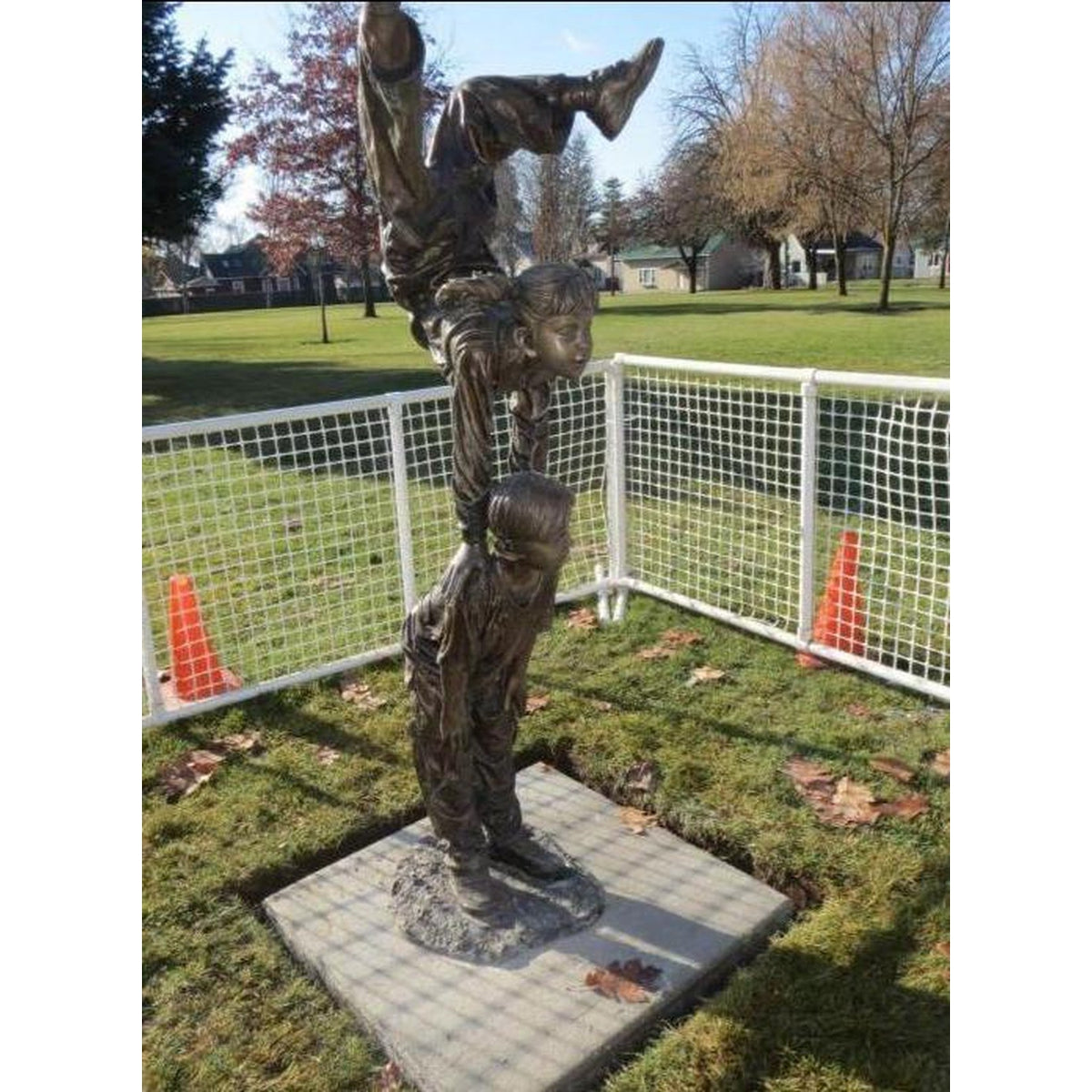 Acrobat Kids Bronze Park Statue | Randolph Rose Collection
