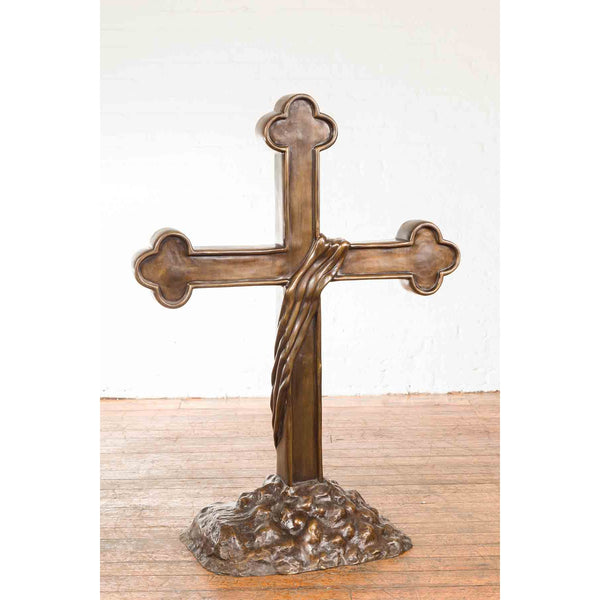 Bronze Religious Christian Cross Statue | Randolph Rose Collection
