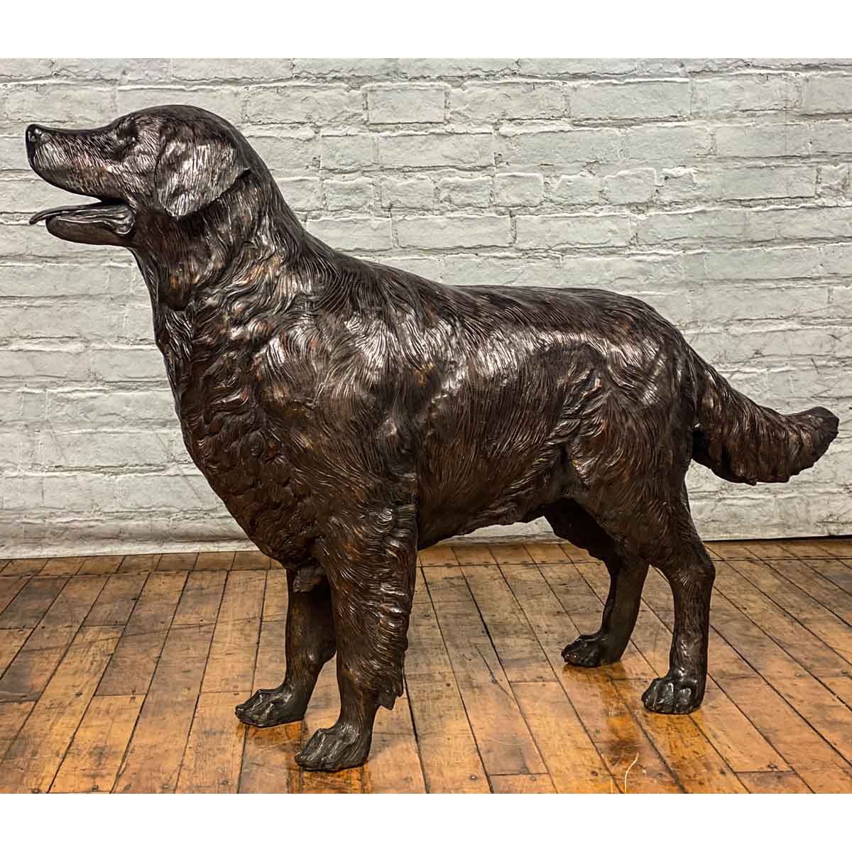 Bronze Golden Retriever Dog Garden Statue | Randolph Rose Collection