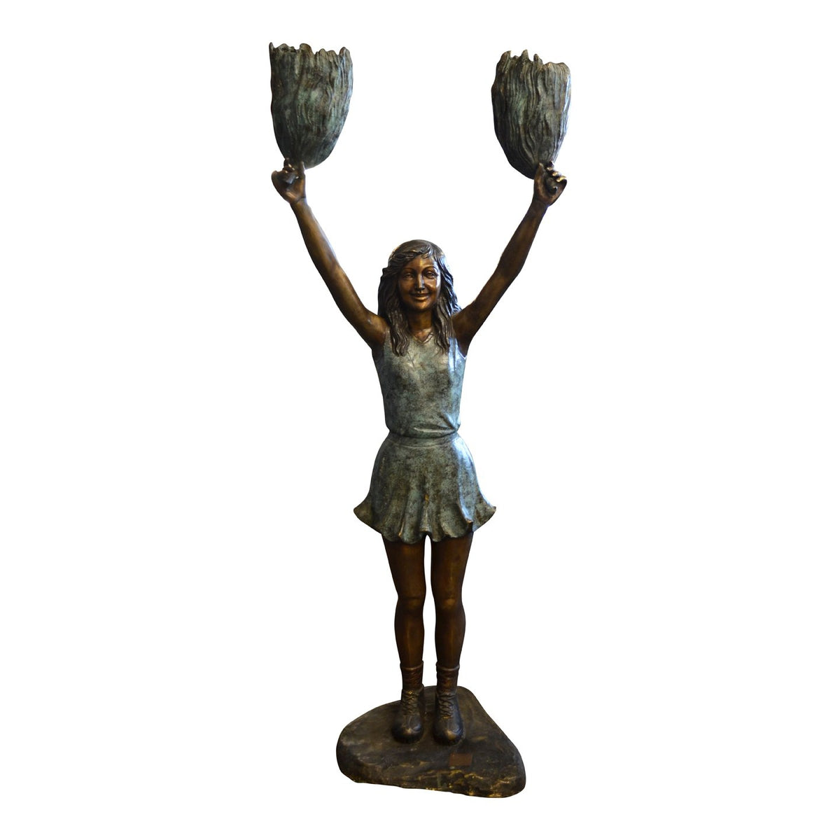 Bronze Cheerleader Football Statues | Randolph Rose Collection