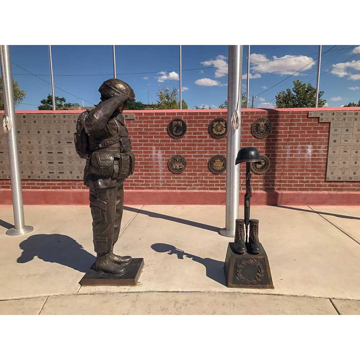 Patriotic Bronze Saluting Soldier Statue | Randolph Rose Collection