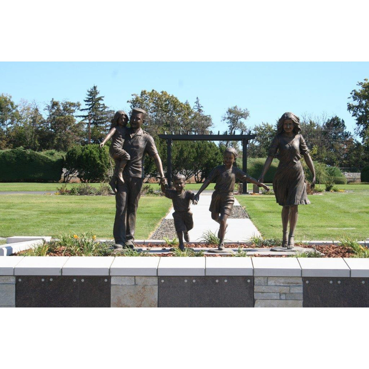 Bronze Family Statue of Mom, Dad & Kids | Randolph Rose Collection