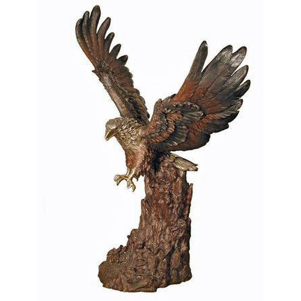 Bronze Statue of an Eagle on Rock | Randolph Rose Collection