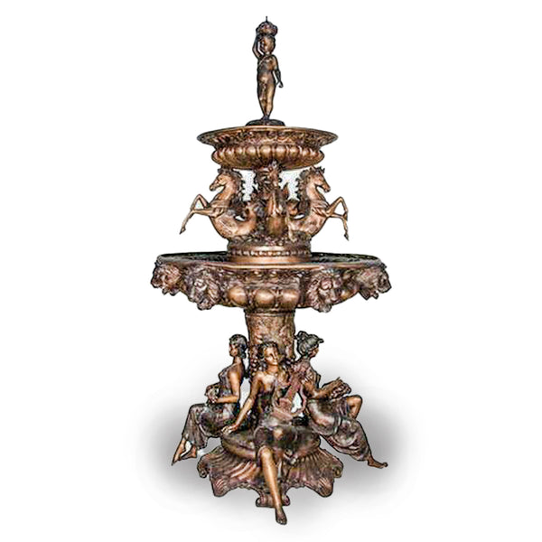 Triple Horse Maiden Fountain | Randolph Rose Collection