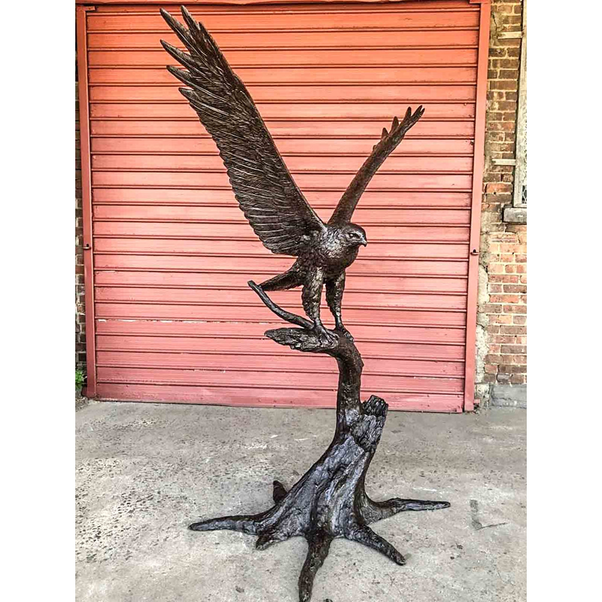 Bronze Hawk Statue Landing | Randolph Rose Collection