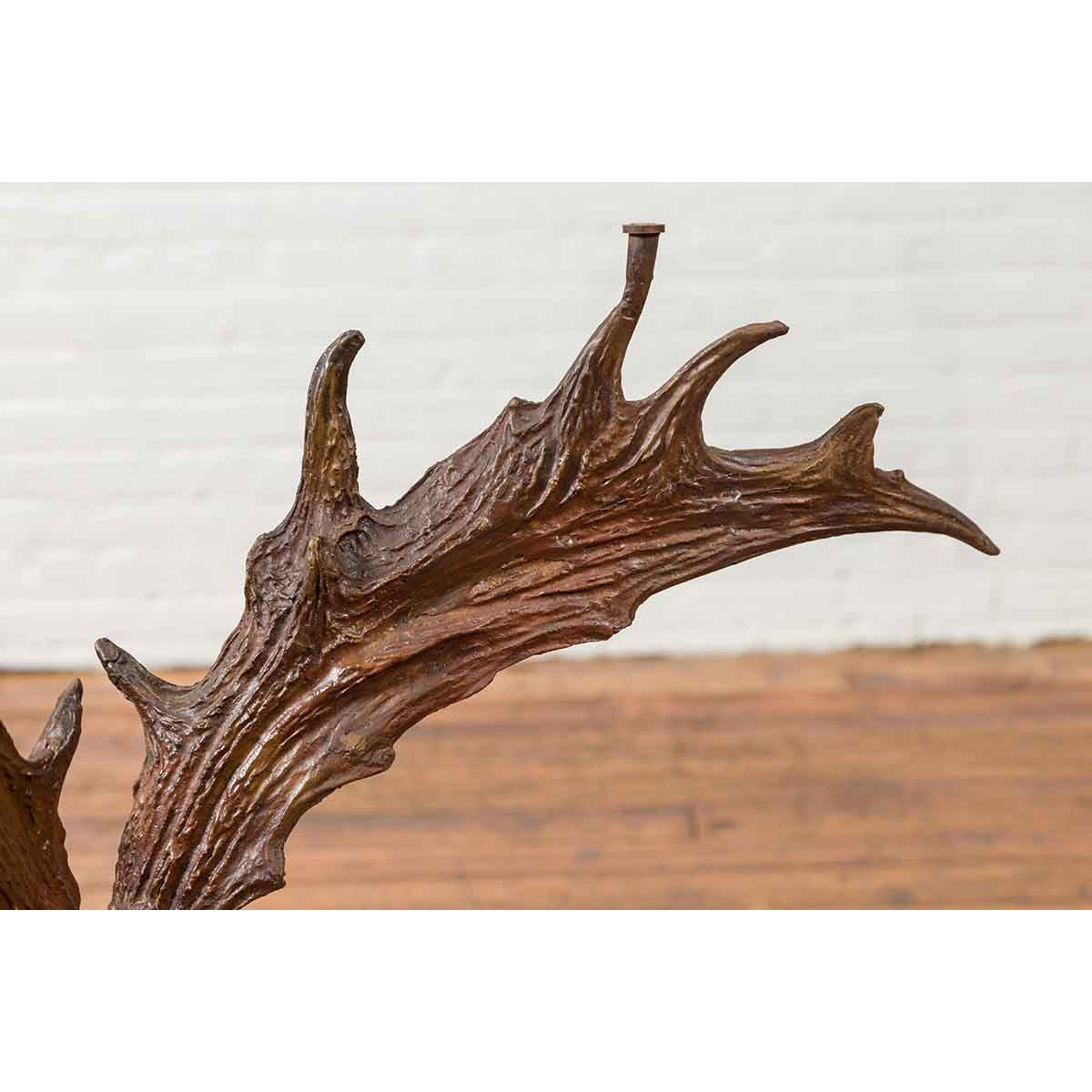 Bronze Triple Antler Coffee Table Base Sculpture | Randolph Rose Collection