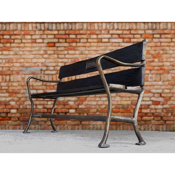 Custom Bronze Park Bench Statue with Arms | Randolph Rose Collection