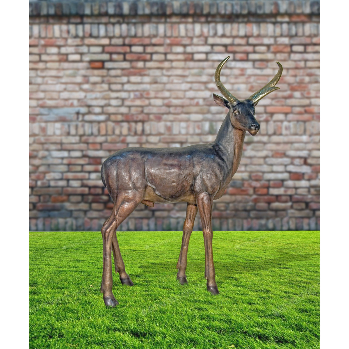 Bronze Buck Deer Garden Statue | Randolph Rose Collection