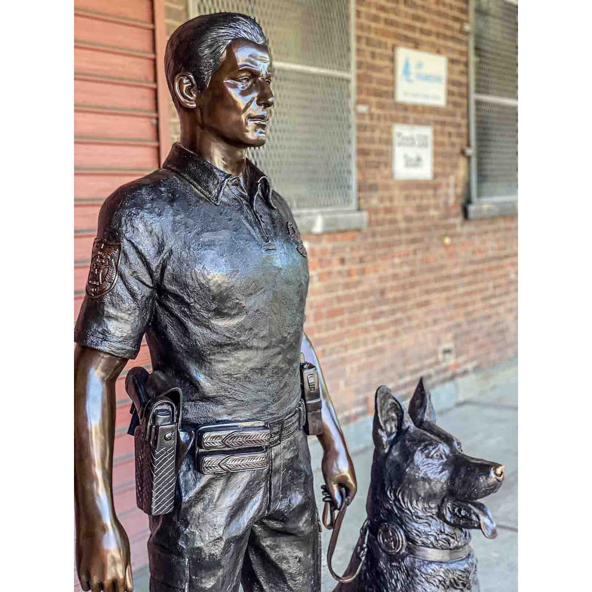 Bronze Statue of an Officer & K9 Police Dog | Randolph Rose Collection