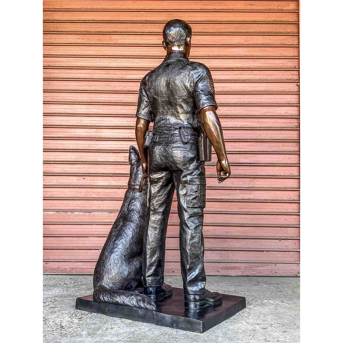 Life-Size Bronze Statue of a Police Officer & K9 Police Dog | Randolph ...
