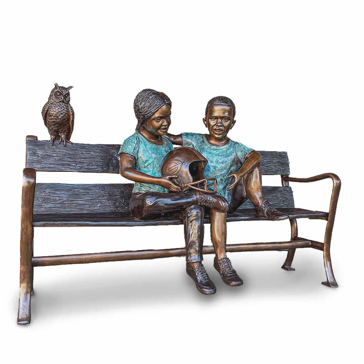 Bronze Packers Dedication Sports Statue Bench | Randolph Rose Collection