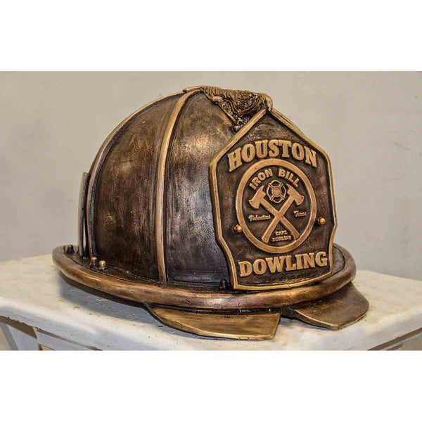 Custom Fireman Helmet with Bronze Shield Statue | Randolph Rose ...